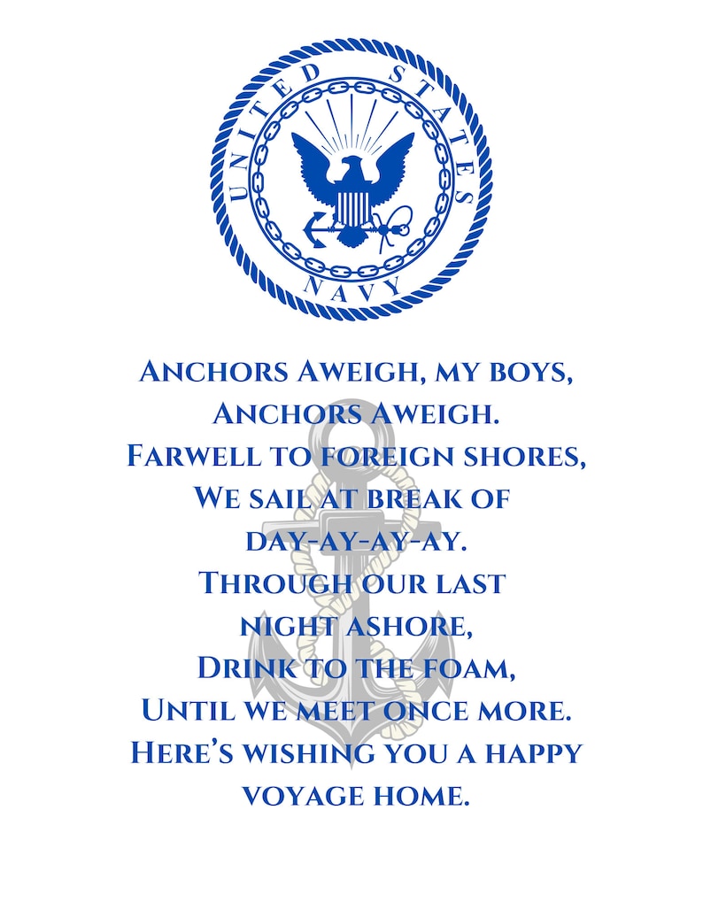 US Navy Hymn Lyrics, Navy Song Lyrics, 4th of July, Memorial Day ...