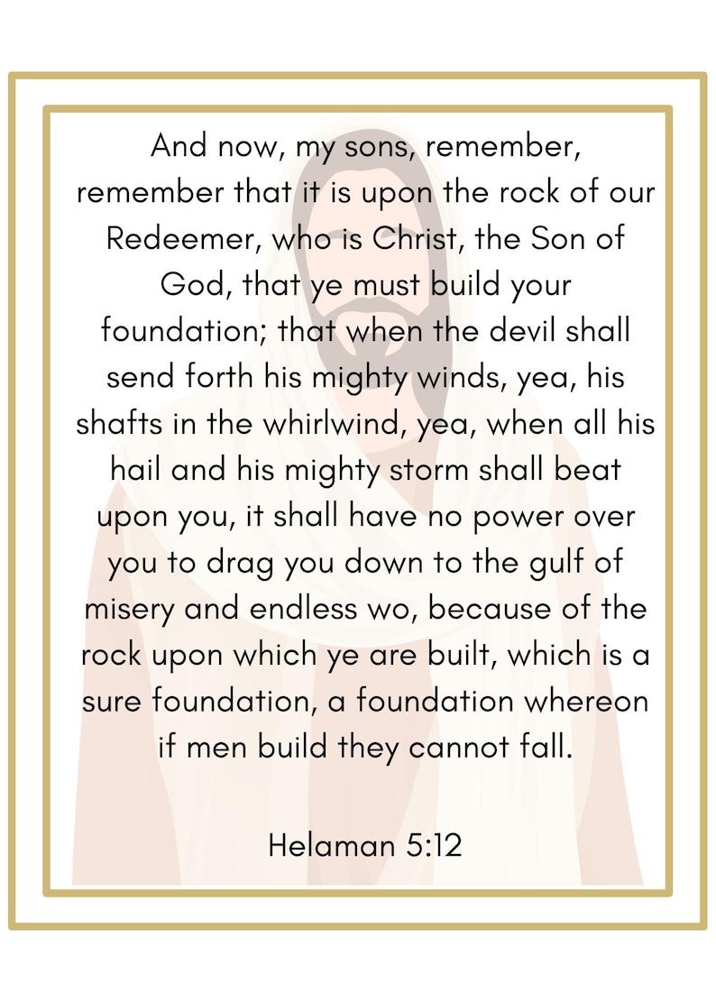 Jesus Christ is the Rock, Our Redeemer, Helaman 5:12, Come Follow Me ...