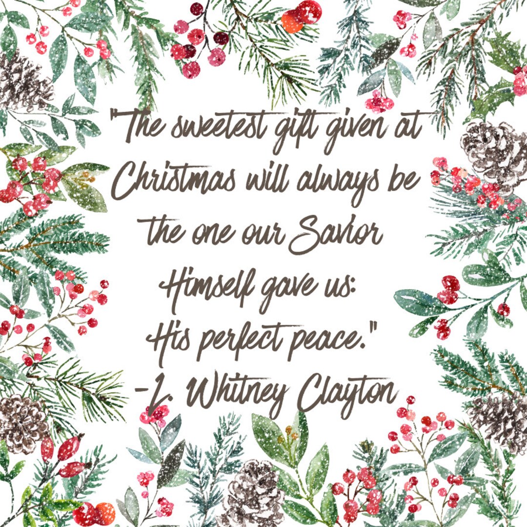 LDS Quotes, Christmas Digital Download, Home Decor, Gift for Missionary ...