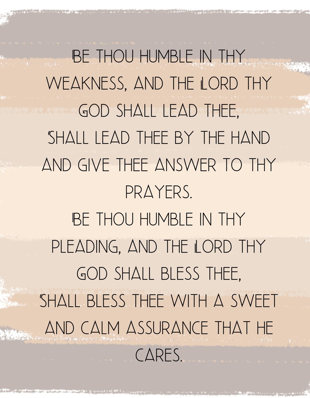 Be Thou Humble Printable, Christian Digital Download, LDS Hymns, Relief ...