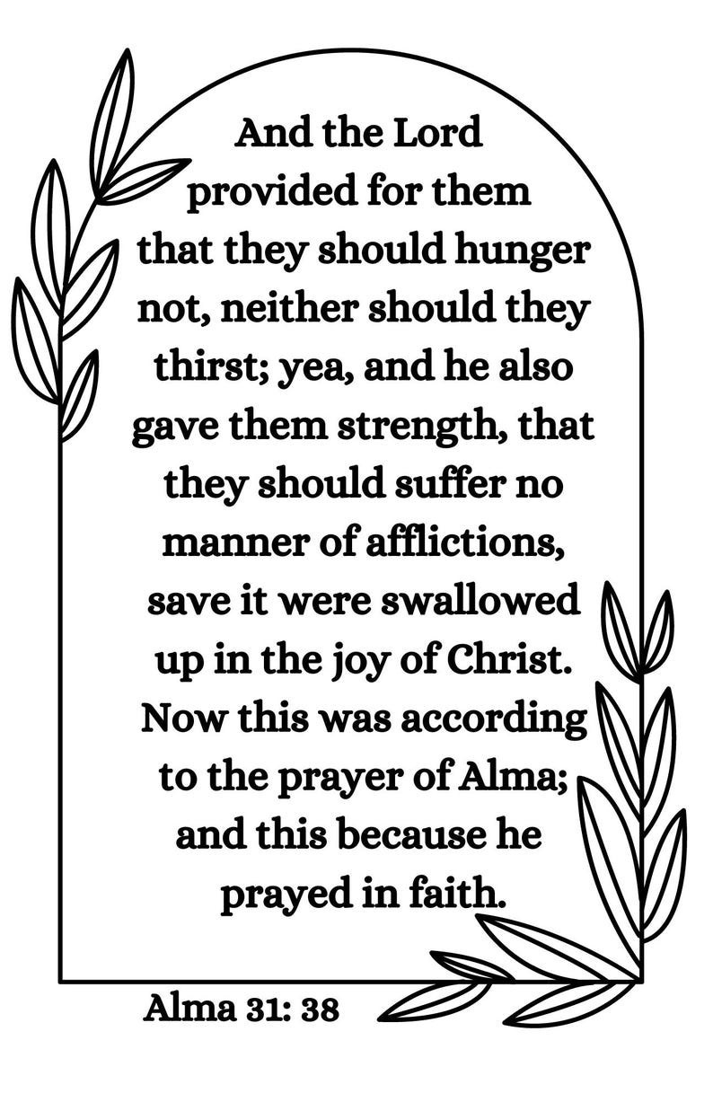 LDS Book of Mormon Quote Alma 31:38 Missionary Quote, Come Follow Me ...