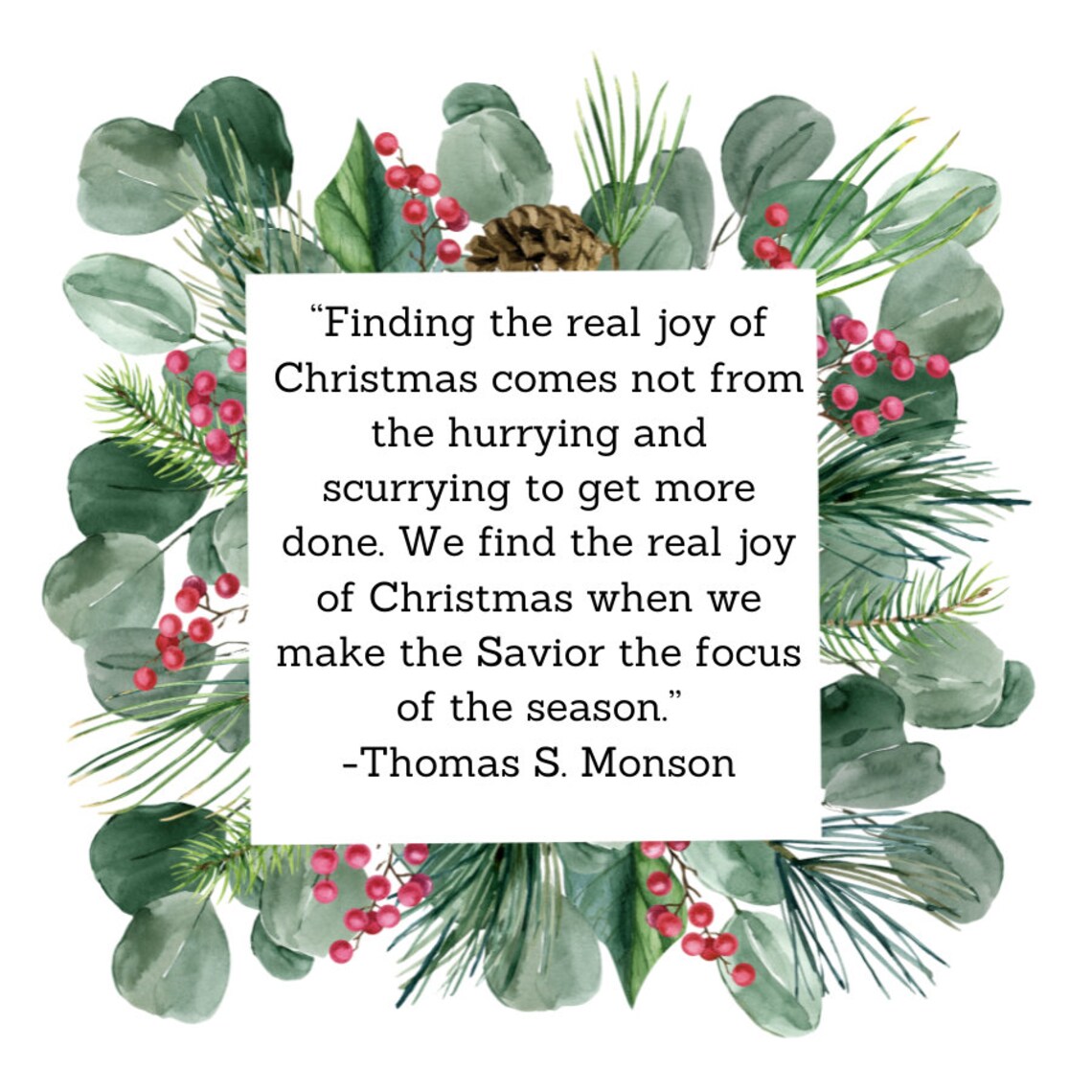 Christ Centered Christmas, LDS Quotes, Christmas Digital Download ...