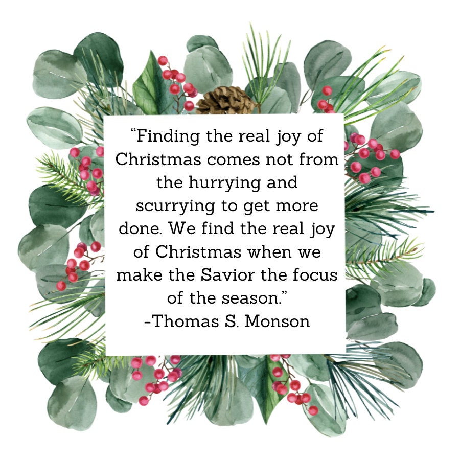 Christ Centered Christmas, LDS Quotes, Christmas Digital Download ...