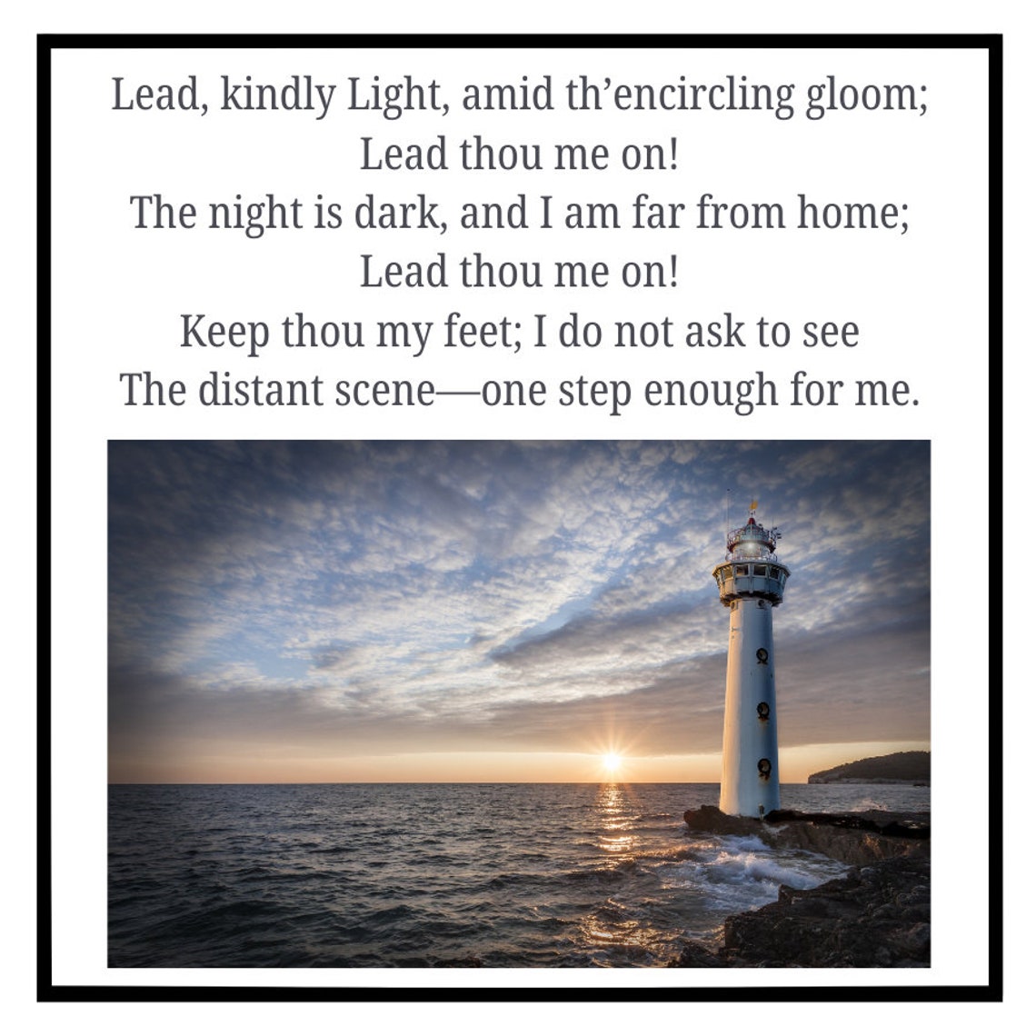 Lead Kindly Light, LDS Hymn Lyrics, Digital Download, Ministering ...