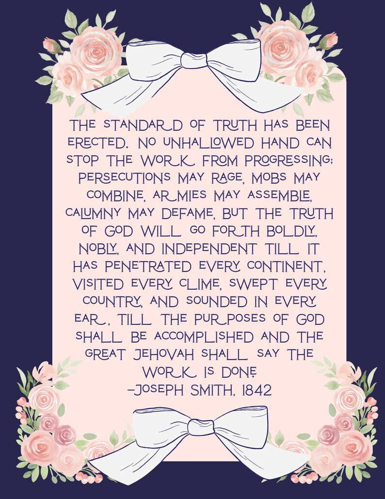 The Standard of Truth LDS Missionary Printable, Home Décor, Frameable ...