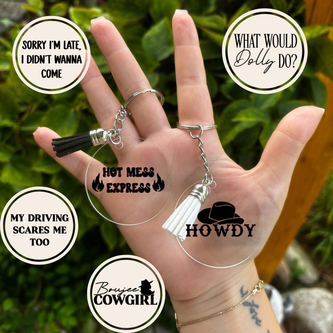 Round Keychains, Acrylic Round Keychains, Funny Keychains, Cute ...