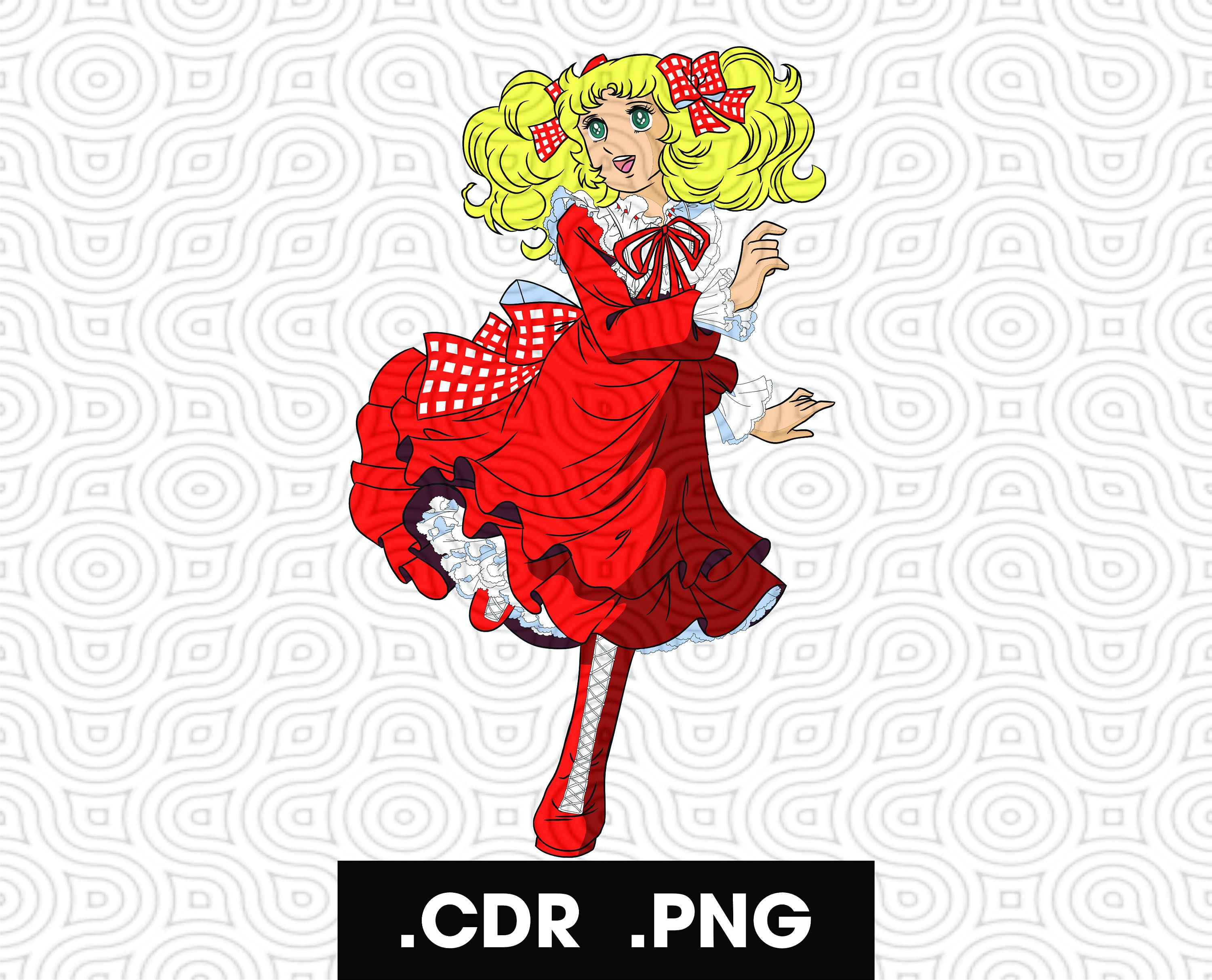 Candy Candy CDR PNG PDF - Etsy