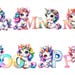 Clipart Alphabet Unicorn PNG Clipart Bundle, Scrapbooking, Fan Art Clip ...
