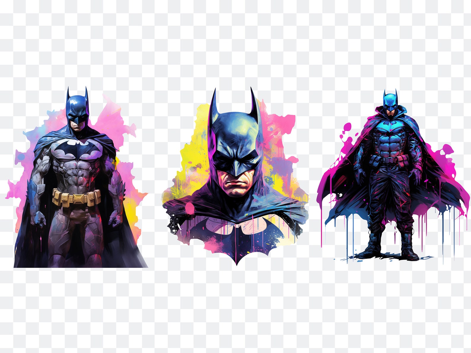 Watercolor Superhero PNG Clipart Bundle, Scrapbooking, Fan Art Clip Art ...