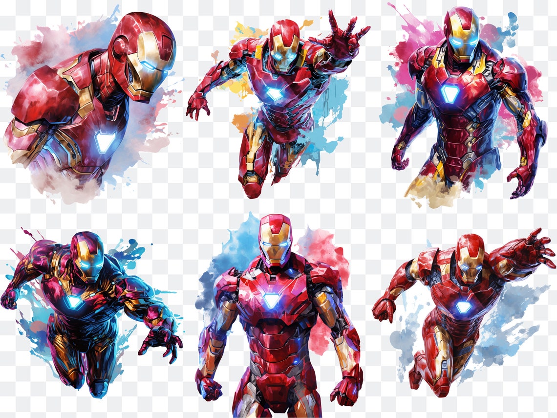 Watercolor Super Hero PNG Clipart Bundle, Scrapbooking, Fan Art Clip ...