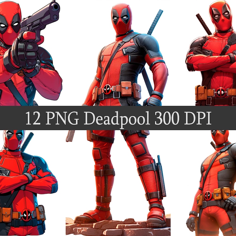 Deadpool Clip Art - Etsy