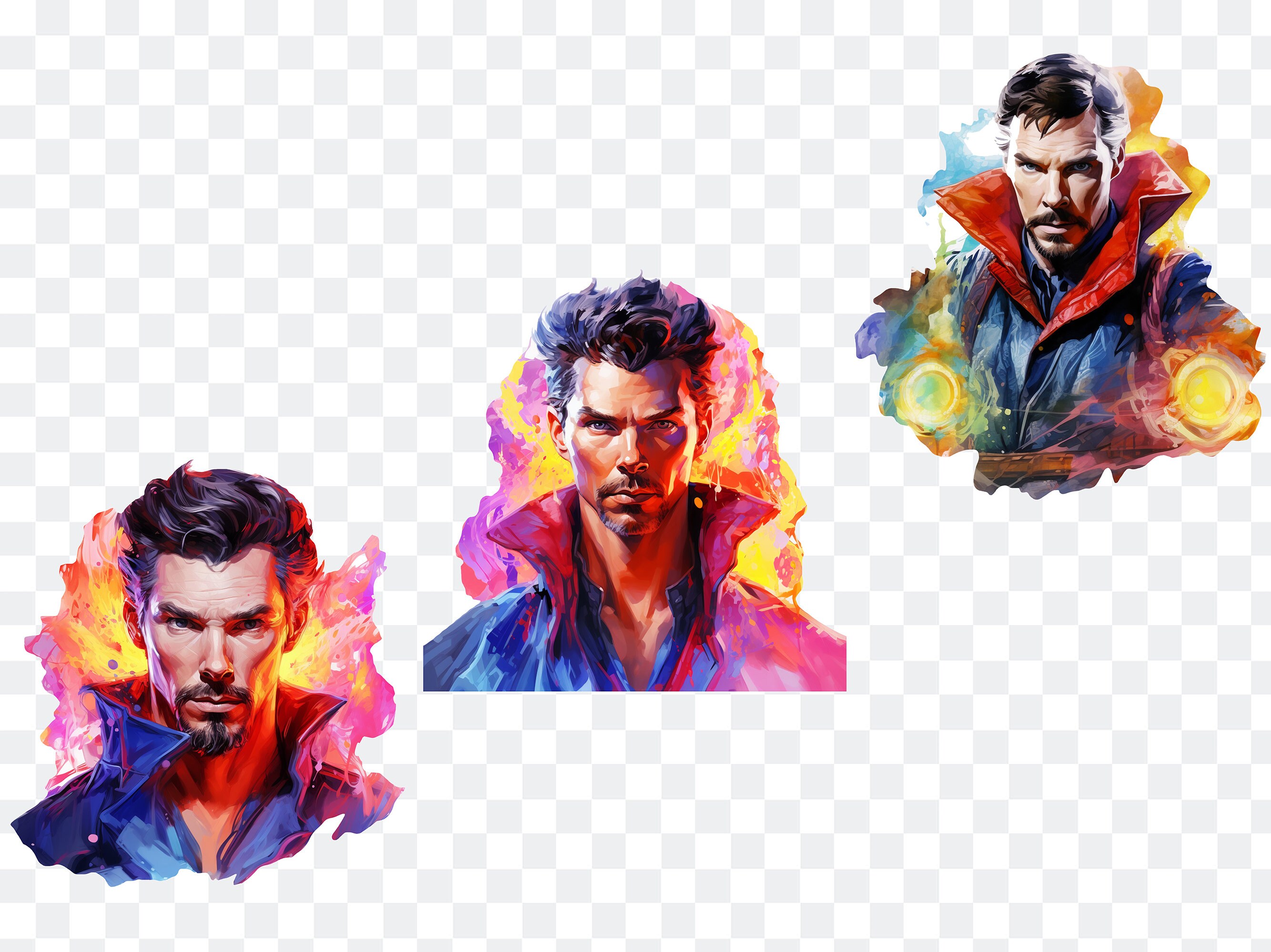 Watercolor Superhero PNG Clipart Bundle, Scrapbooking, Comics Fan Art ...