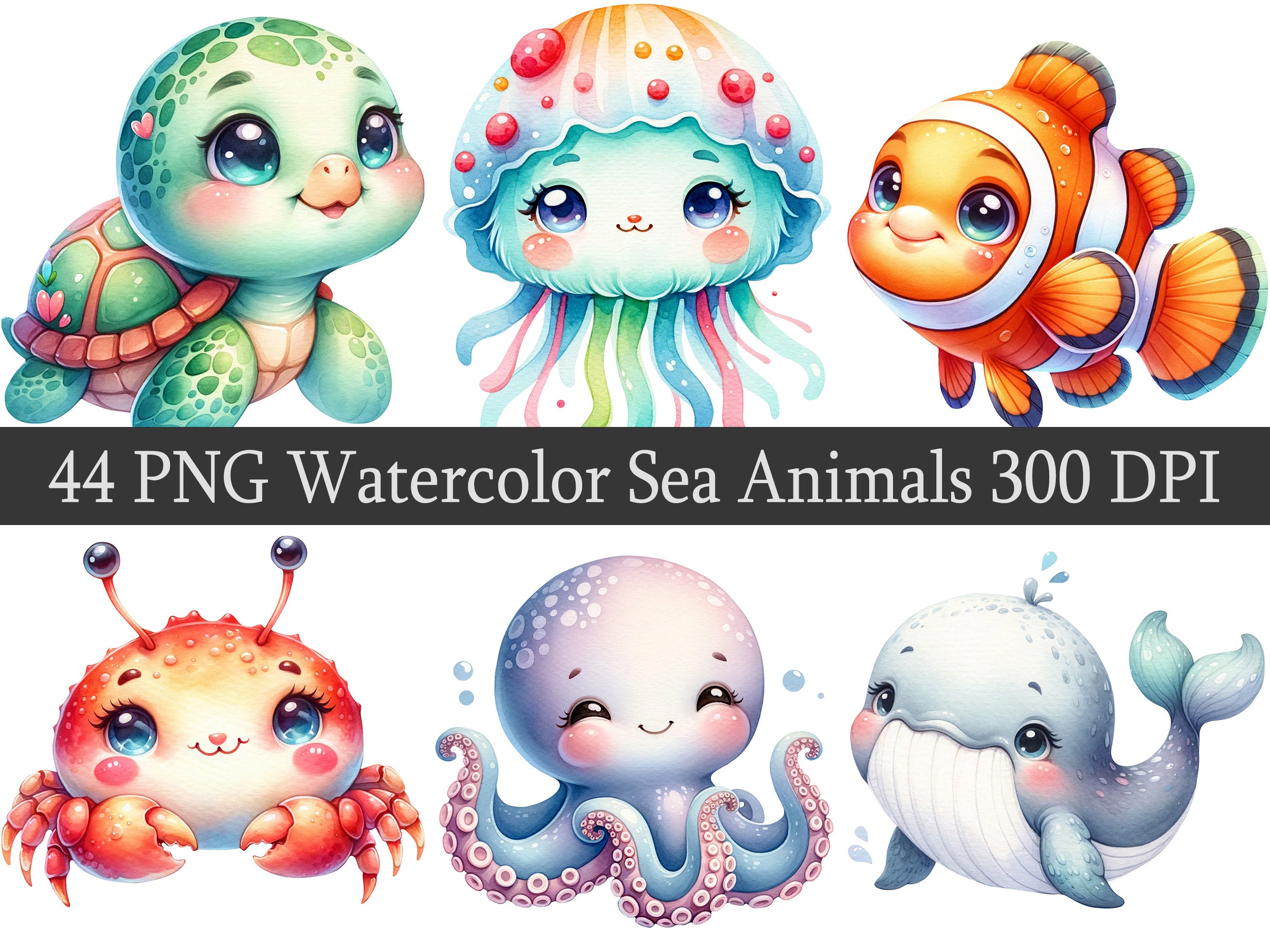 Baby Sea Animals Clip Art
