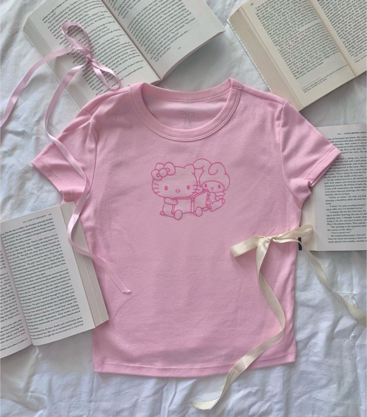 Hello Kitty Reading Baby Tee - Etsy