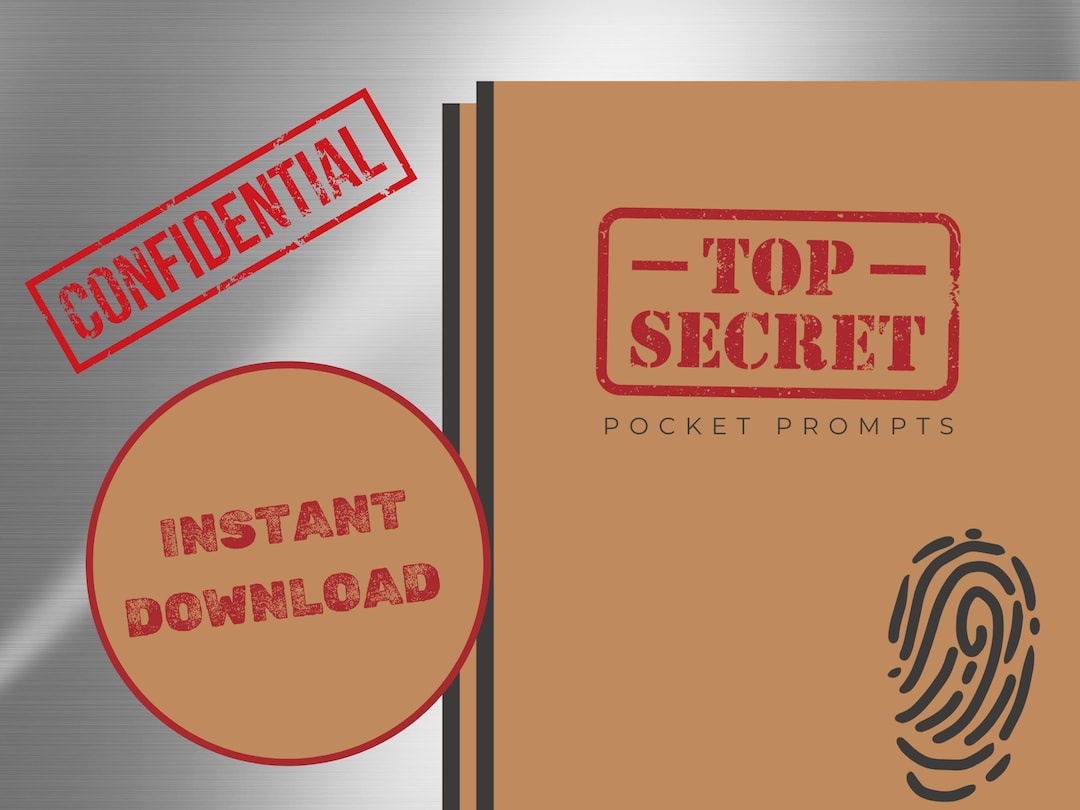 TOP SECRET Pocket Prompts: A Spy Themed Writing Prompt Journal - Etsy
