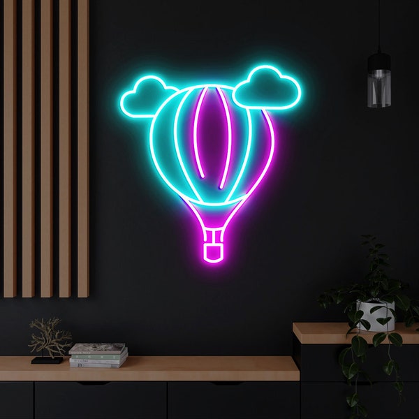 Hot Air Balloon Neon Light - Etsy