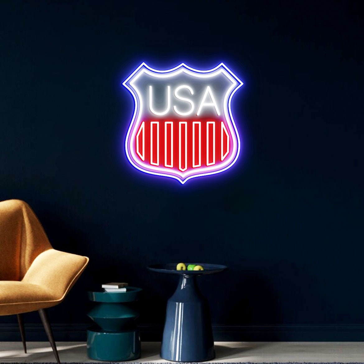 Custom USA Flag Neon Light Neon Sign Light Decor - Etsy