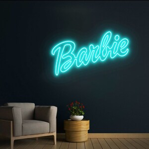 Barbie Neon Sign, Barbie Wall Decor, Barbie Gift, Pink Barbie Doll ...
