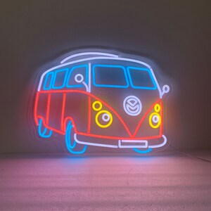 Surfer Caravan Neon Light, Neon Sign Light Decor, Grand Q Bus Bedroom ...
