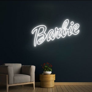 Barbie Neon Sign, Barbie Wall Decor, Barbie Gift, Pink Barbie Doll ...