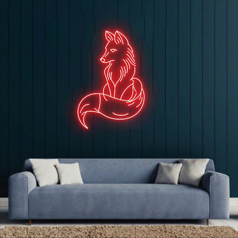 Fox Neon Light Fox Led Sign Fox Room Decor Personalized Fox - Etsy