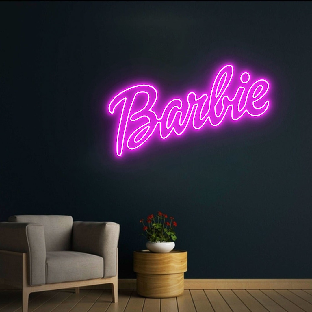 Barbie Neon Sign, Barbie Wall Decor, Barbie Gift, Pink Barbie Doll ...