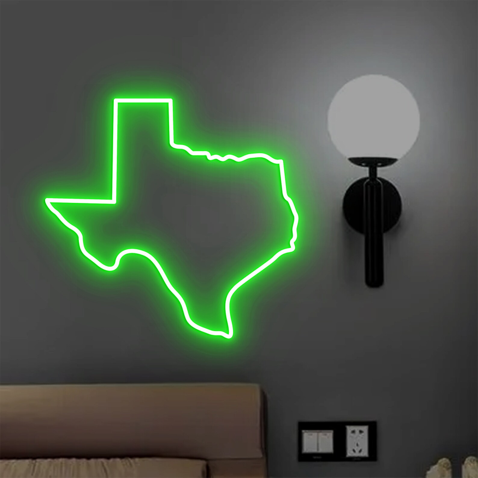 Texas Outline Neon Sign Texas Led Sign Texas Decor Texas - Etsy