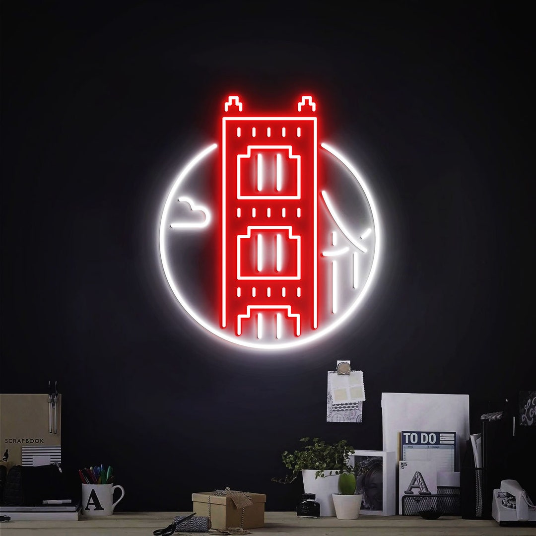 San Francisco Neon Light, Neon Sign Light Decor, San Francisco Bedroom ...