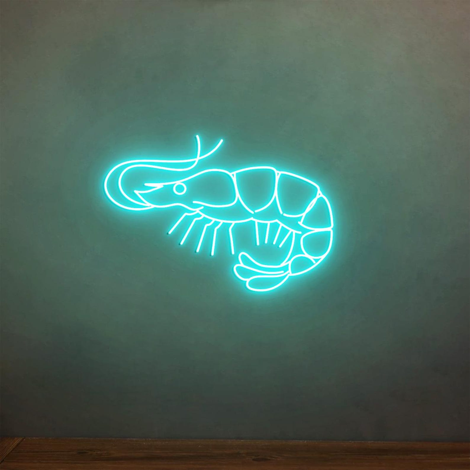 Shrimps Led Neon Light, Seafood Restaurant Wall Decor, Shrimps ...