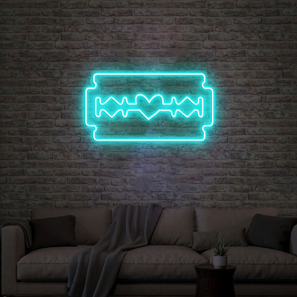 Razor Blade Neon Light Neon Sign Light Decor Barber Shop - Etsy