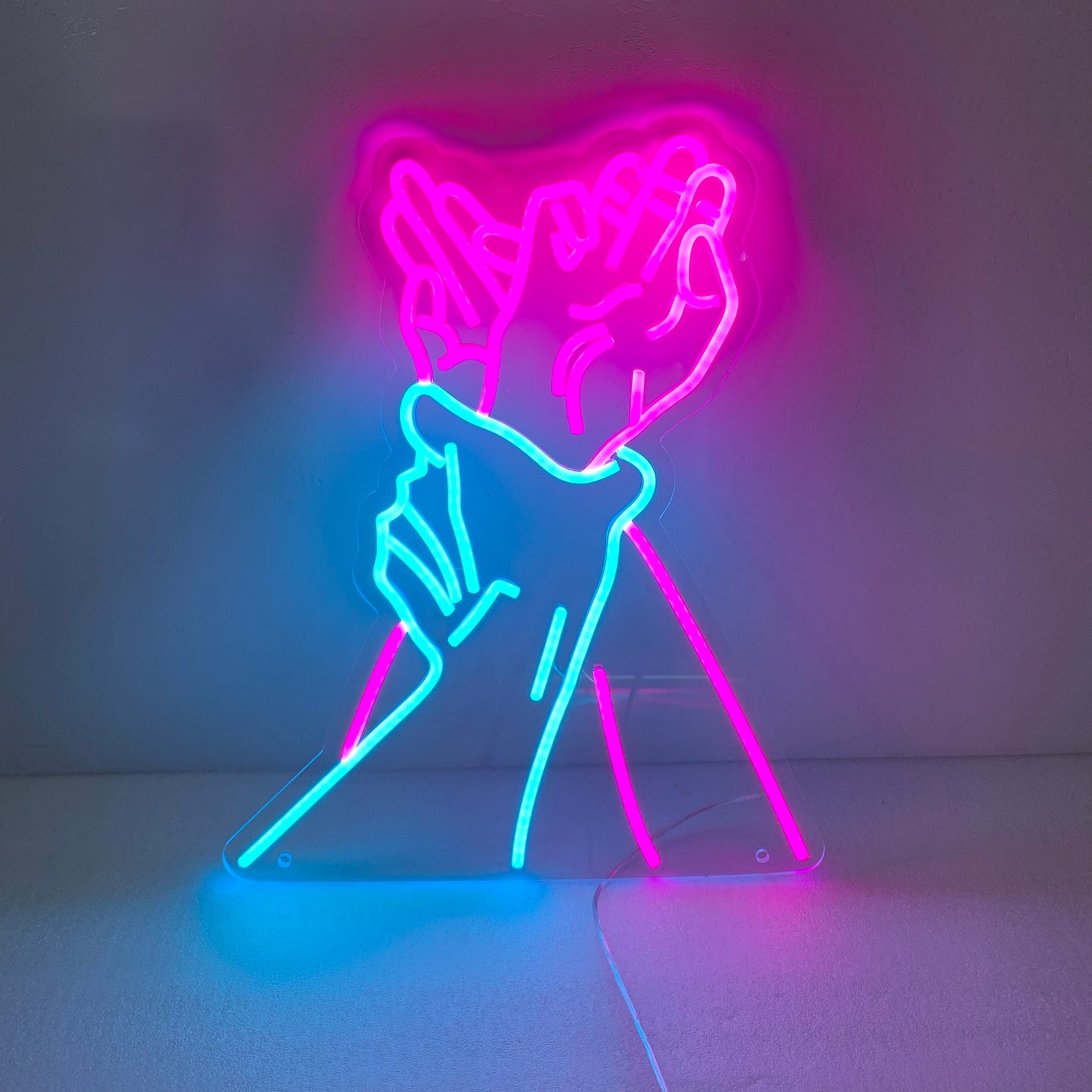 Holding Hands Neon Sign, Sexy Couple Wall Art, Custom Bond Hands Led ...