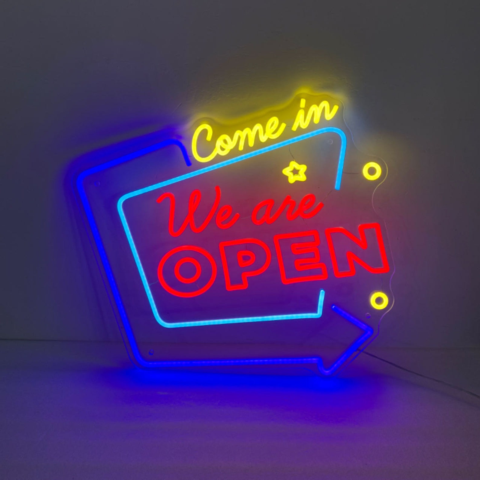 Come in We Are Open, Led Neon Sign, Custom Open Neon Light, Business ...