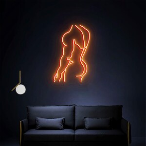 Man Neon Sign, Man Bedroom Wall Decor , Masculine Art, Man Wall Art ...