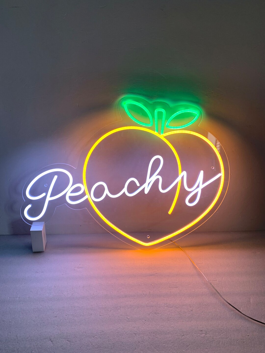 Peachy Neon Sign, Just Peachy, Peachy Sign, Peach Wall Decor, Neon Wall ...