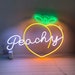 Peachy Neon Sign, Just Peachy, Peachy Sign, Peach Wall Decor, Neon Wall ...