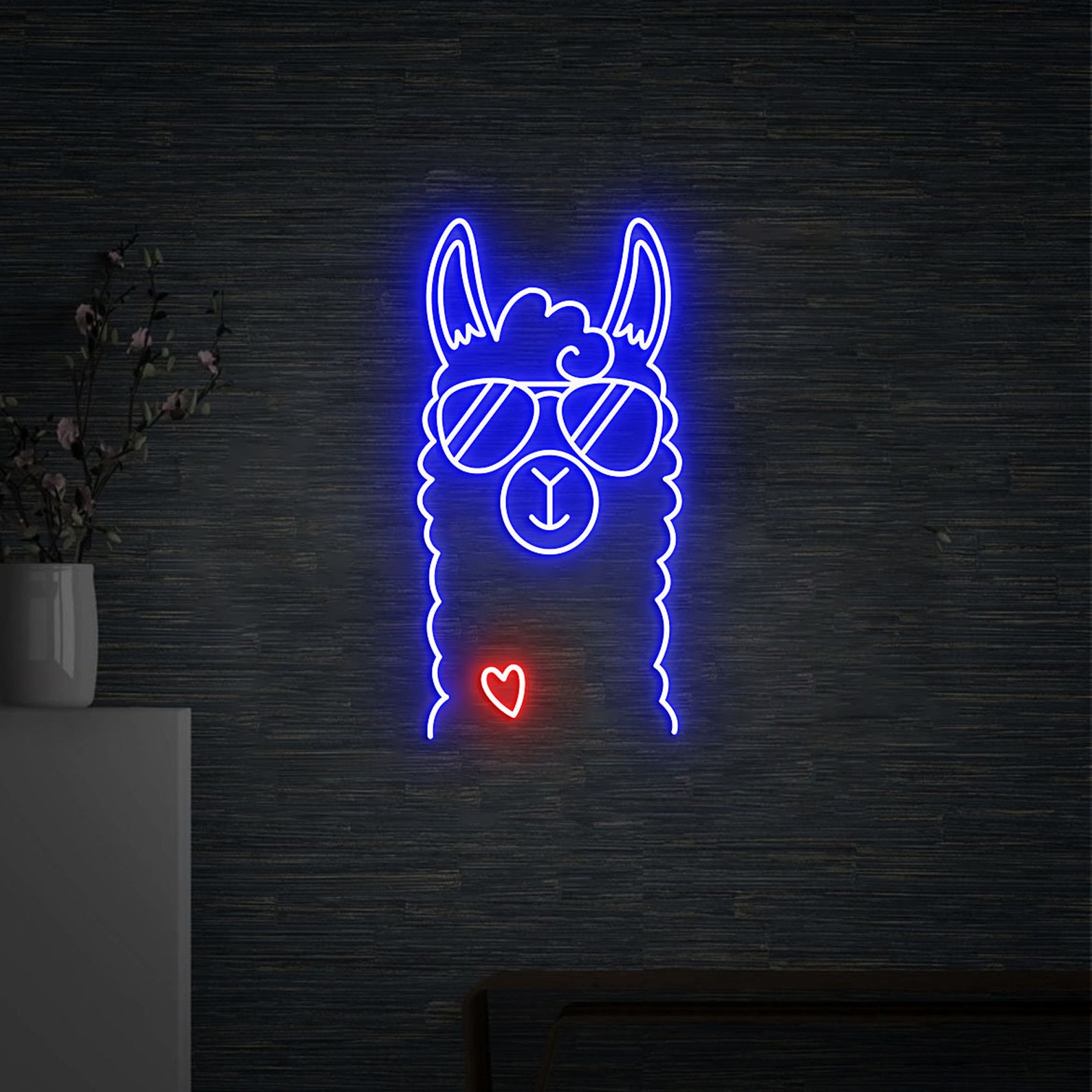 Llama Neon Light Neon Sign Light Decor Llama Pop Bedroom - Etsy