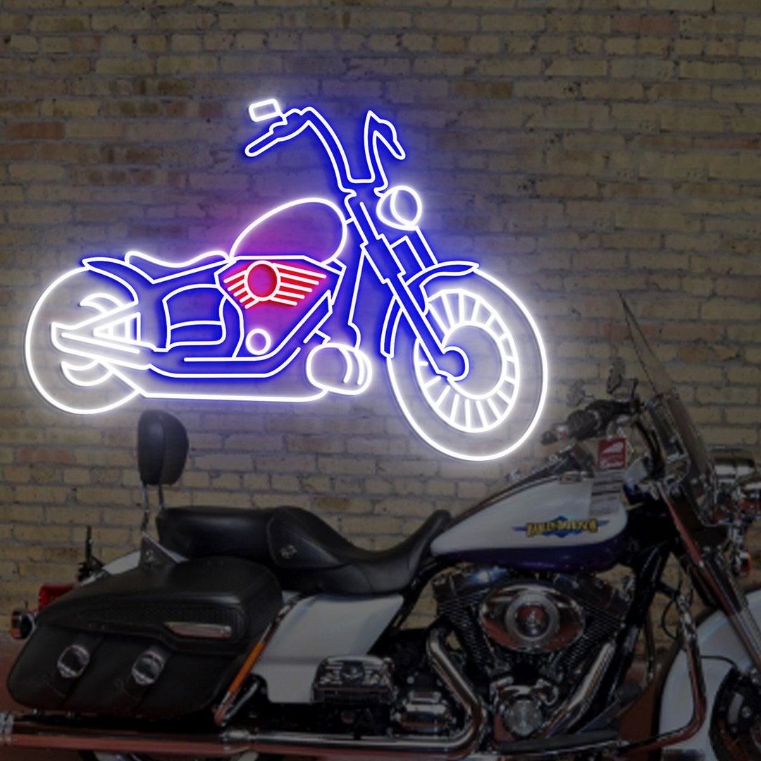Motorcycle Neon Sign, Custom Motorcycle Sign, Motorcycle Decor ...