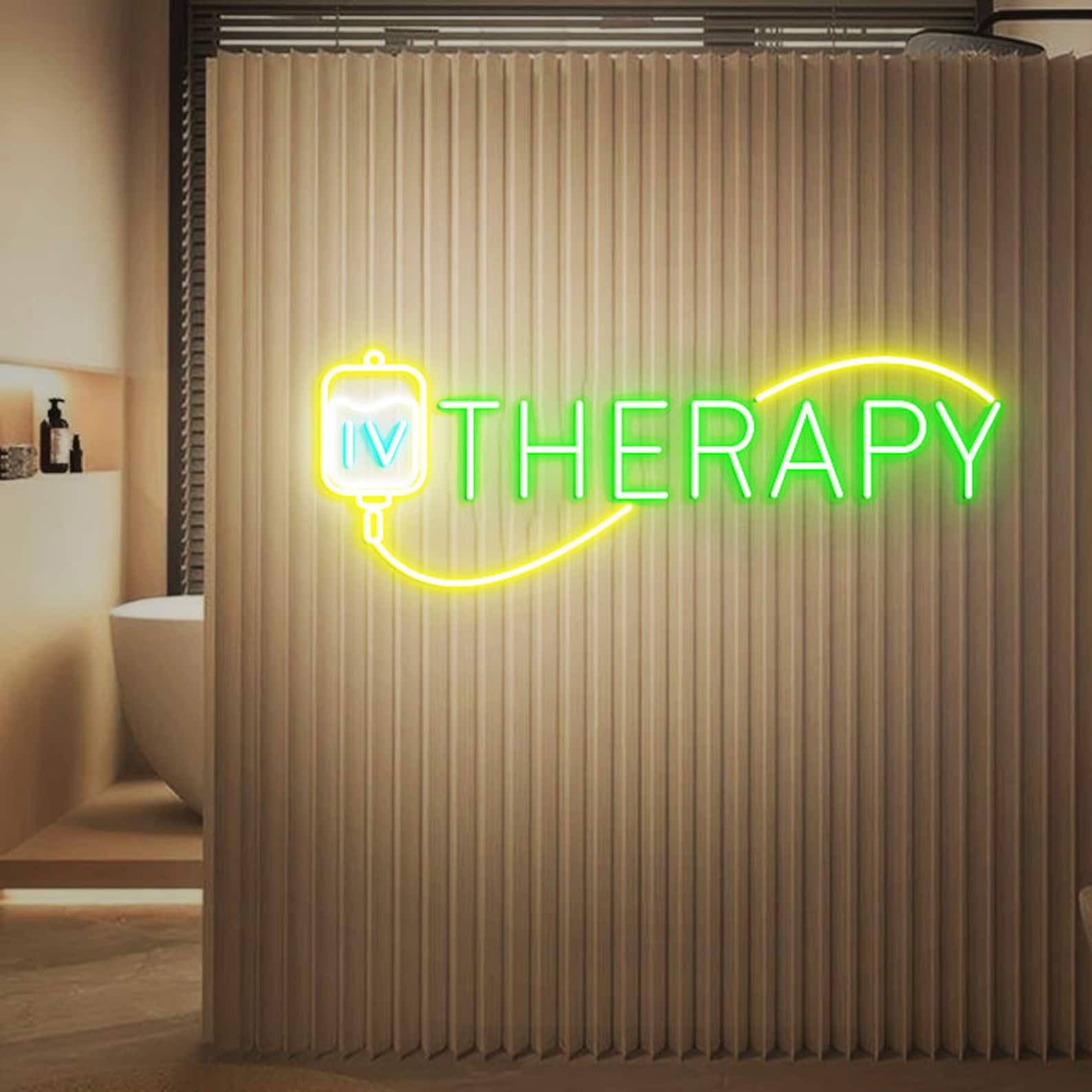 IV Therapy Neon Sign, Iv Injection Room Wall Decor, Med Spa Salon Neon ...