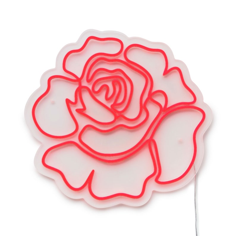 Rose Neon Light, Neon Sign Light Decor, Rose Bedroom Neon Sign, Bedroom ...
