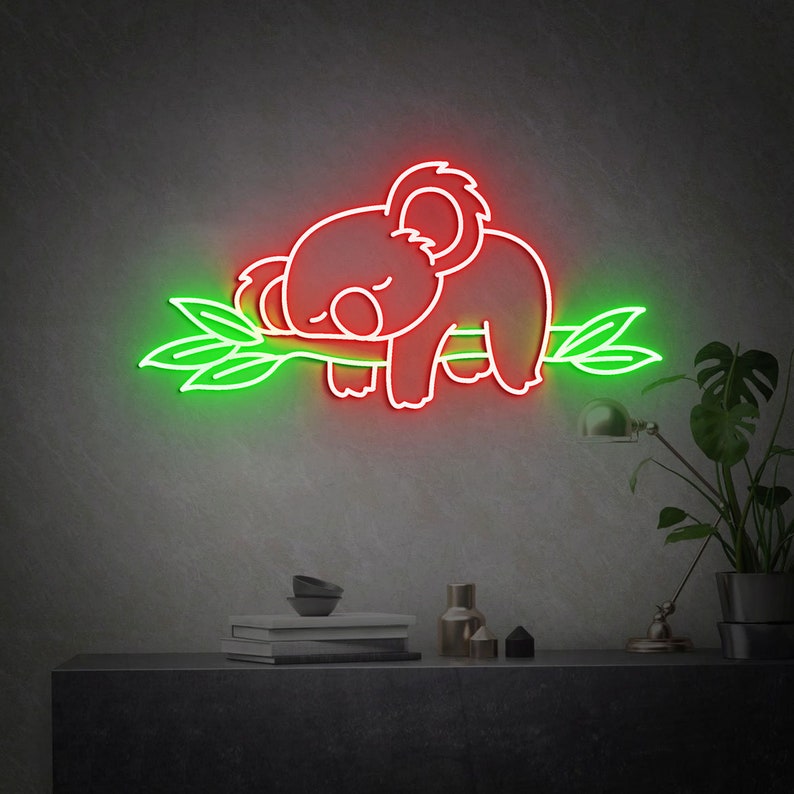 Koala Bear Neon Light Cute Animals Neon Sign Koala Bear - Etsy