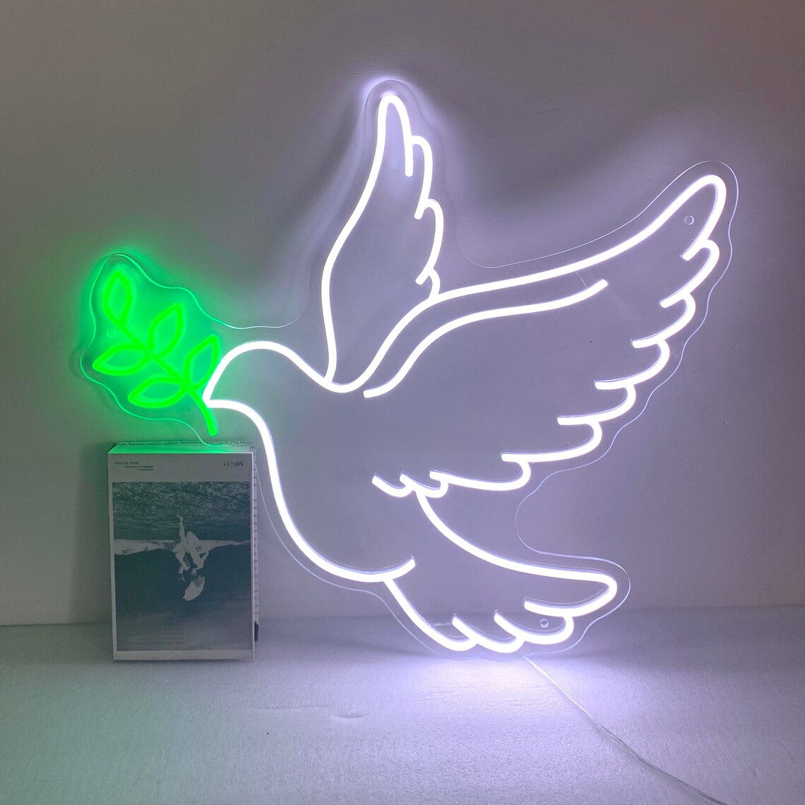 Pigeon Neon Light, Flying Dove Neon Light, Peace Dove, Freedom Dove ...