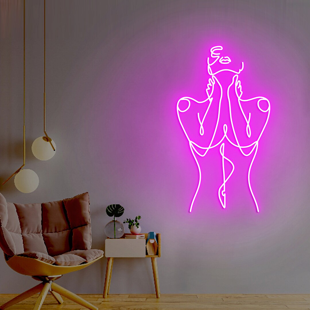 One Line Art Woman Neon Light, Art Neon Lights, Line Woman Neon Lights ...