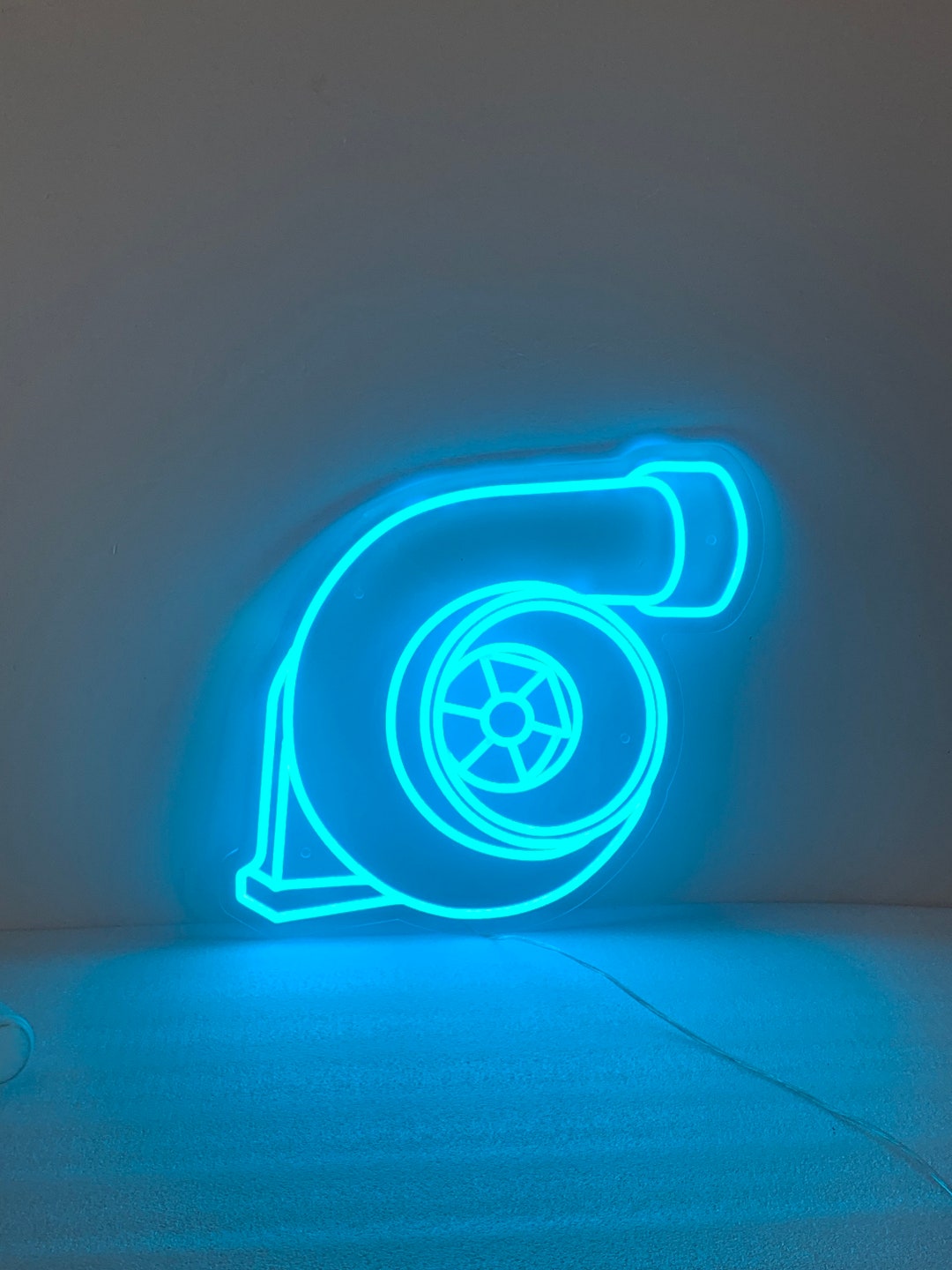 Turbo Neon Light, Turbo Wall Art, Car Garage Decor, Man Cave Gift, Gift ...