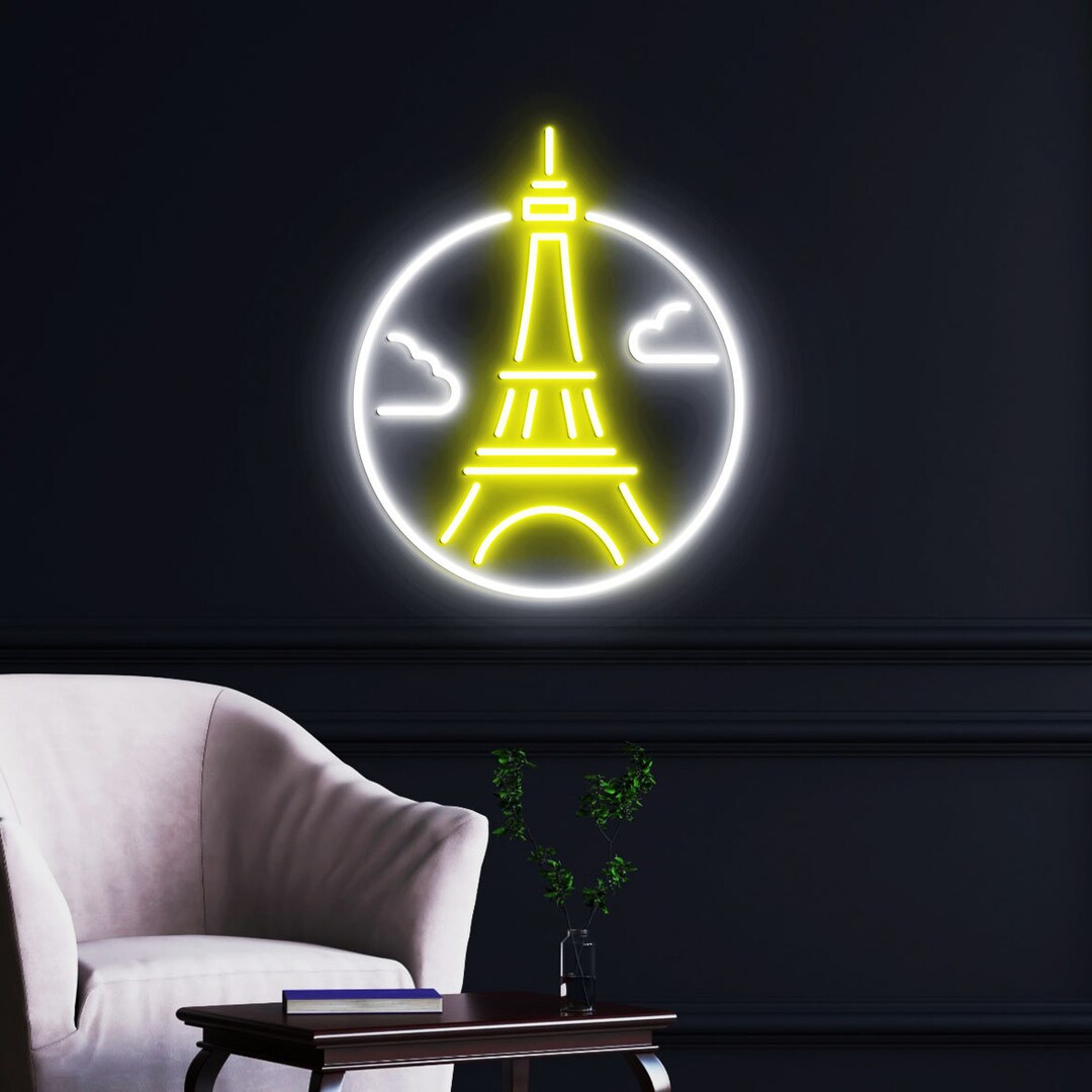 Eiffel Tower Neon Light Neon Sign Light Decor Eiffel Tower - Etsy