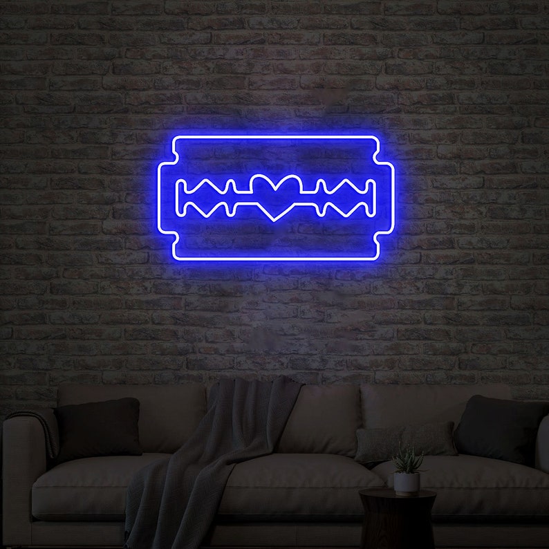 Razor Blade Neon Light Neon Sign Light Decor Barber Shop - Etsy