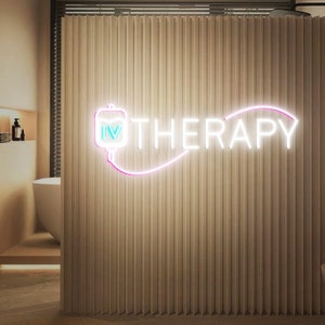 IV Therapy Neon Sign, Iv Injection Room Wall Decor, Med Spa Salon Neon ...