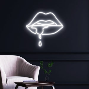 Lips Led Neon Sign, Neon Sign Light Decor, Lips Bedroom Neon Sign ...