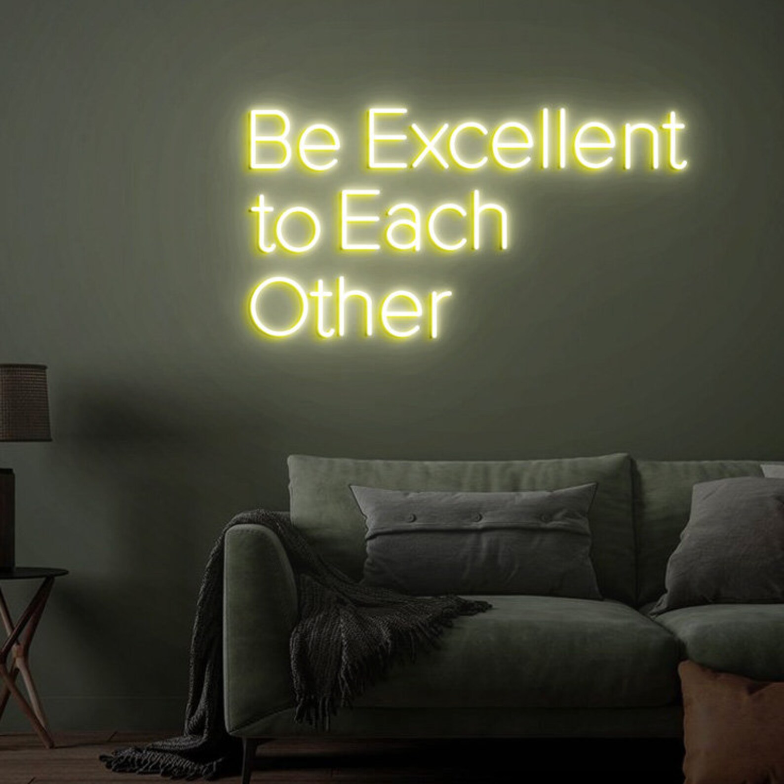 Be Excellent to Each Other Neon Sign, Inspirational Quote Sign for ...