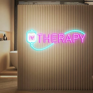 IV Therapy Neon Sign, Iv Injection Room Wall Decor, Med Spa Salon Neon ...