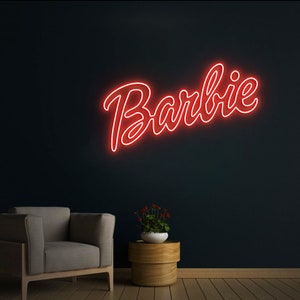 Barbie Neon Sign, Barbie Wall Decor, Barbie Gift, Pink Barbie Doll ...